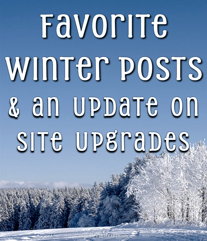 Favorite Winter Posts and an Update on Site Upgrades