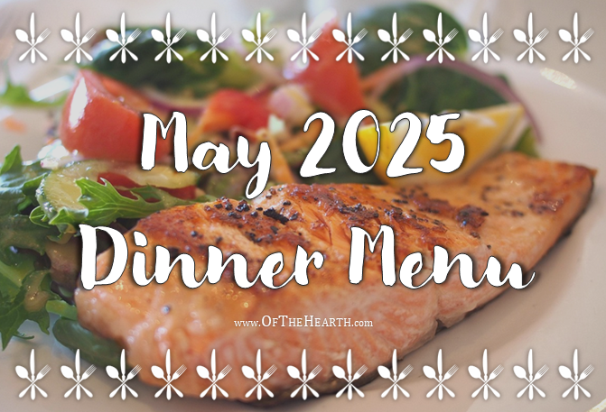 May 2025 Dinner Menu
